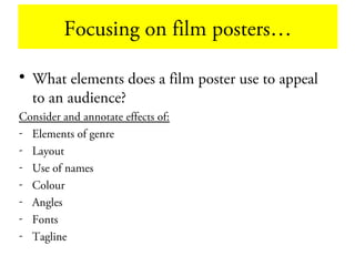 Analysing posters - media A level | PPT