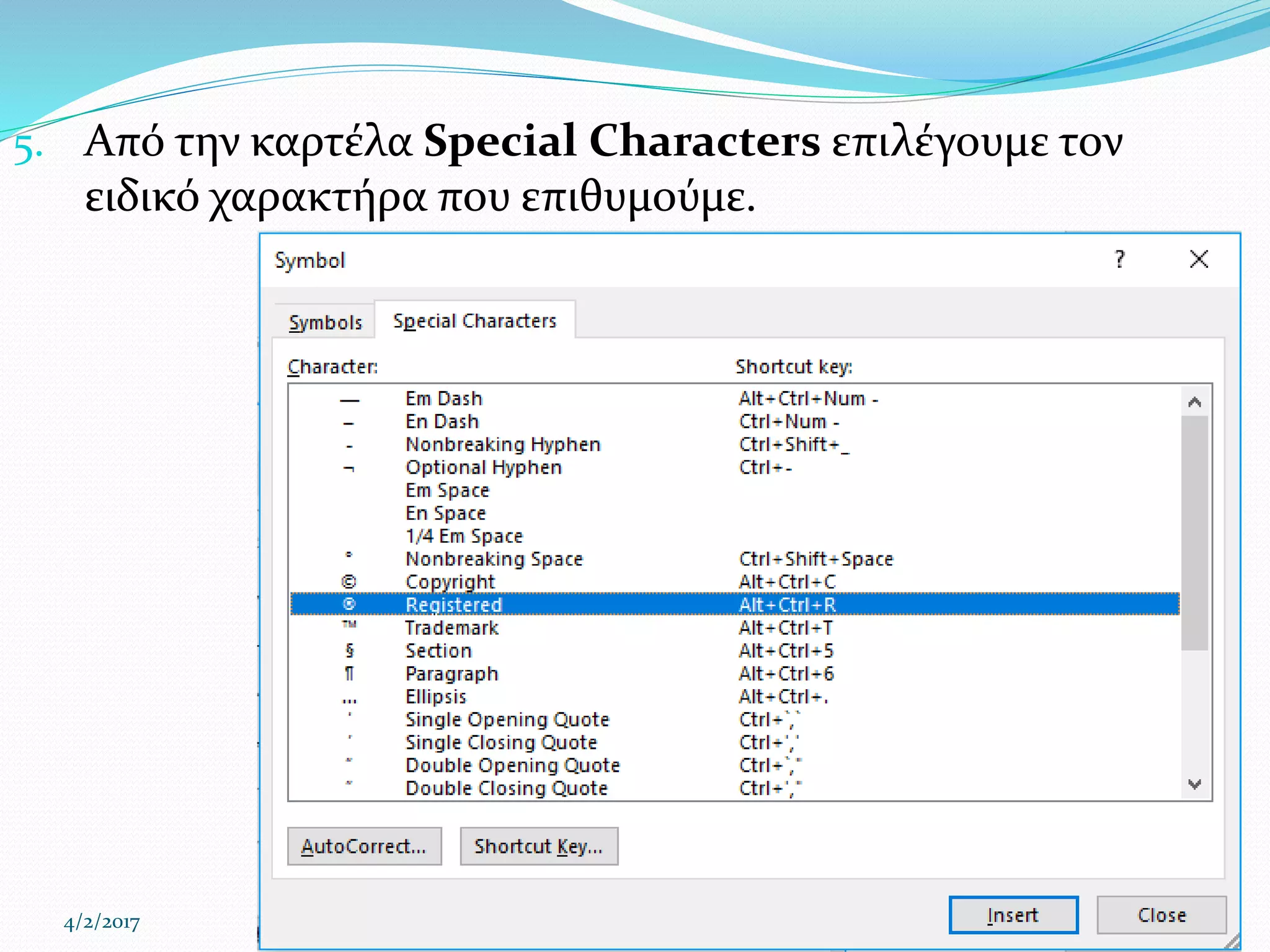 A 4 2 4B Cut, Copy and Paste, Symbols and special /characters Show Hide ...