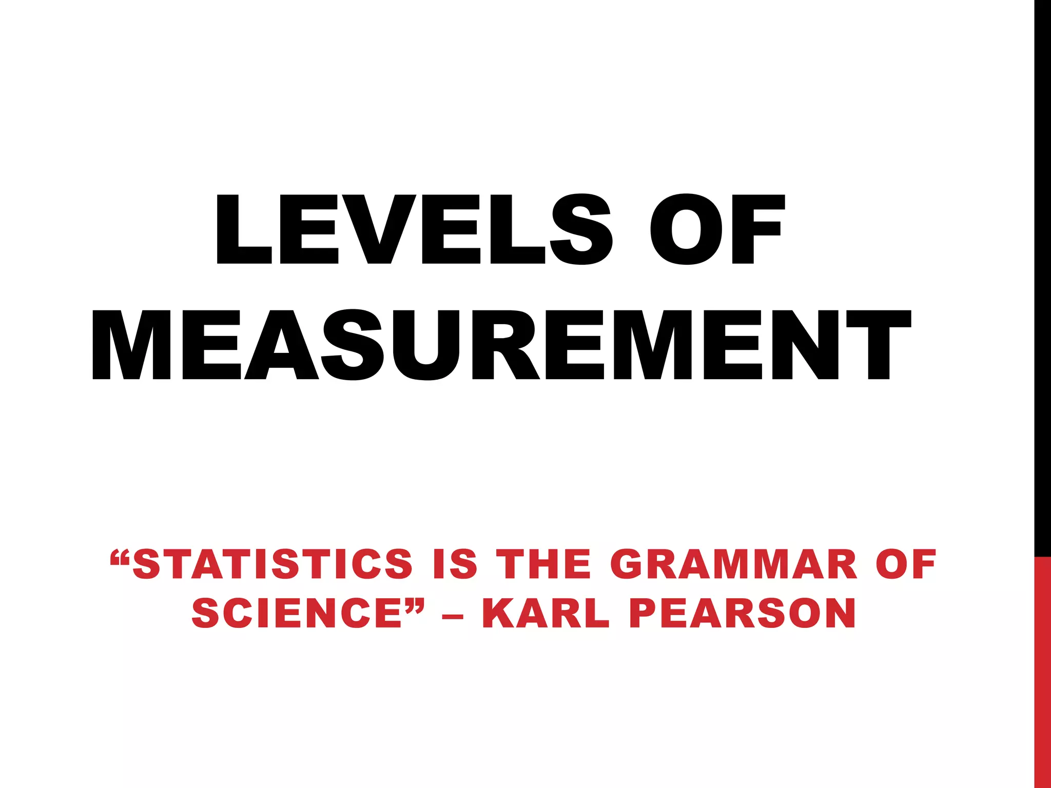 Levels of Measurement | PPTX