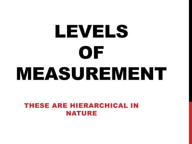 Levels of Measurement | PPTX | Educational Assessment | Education