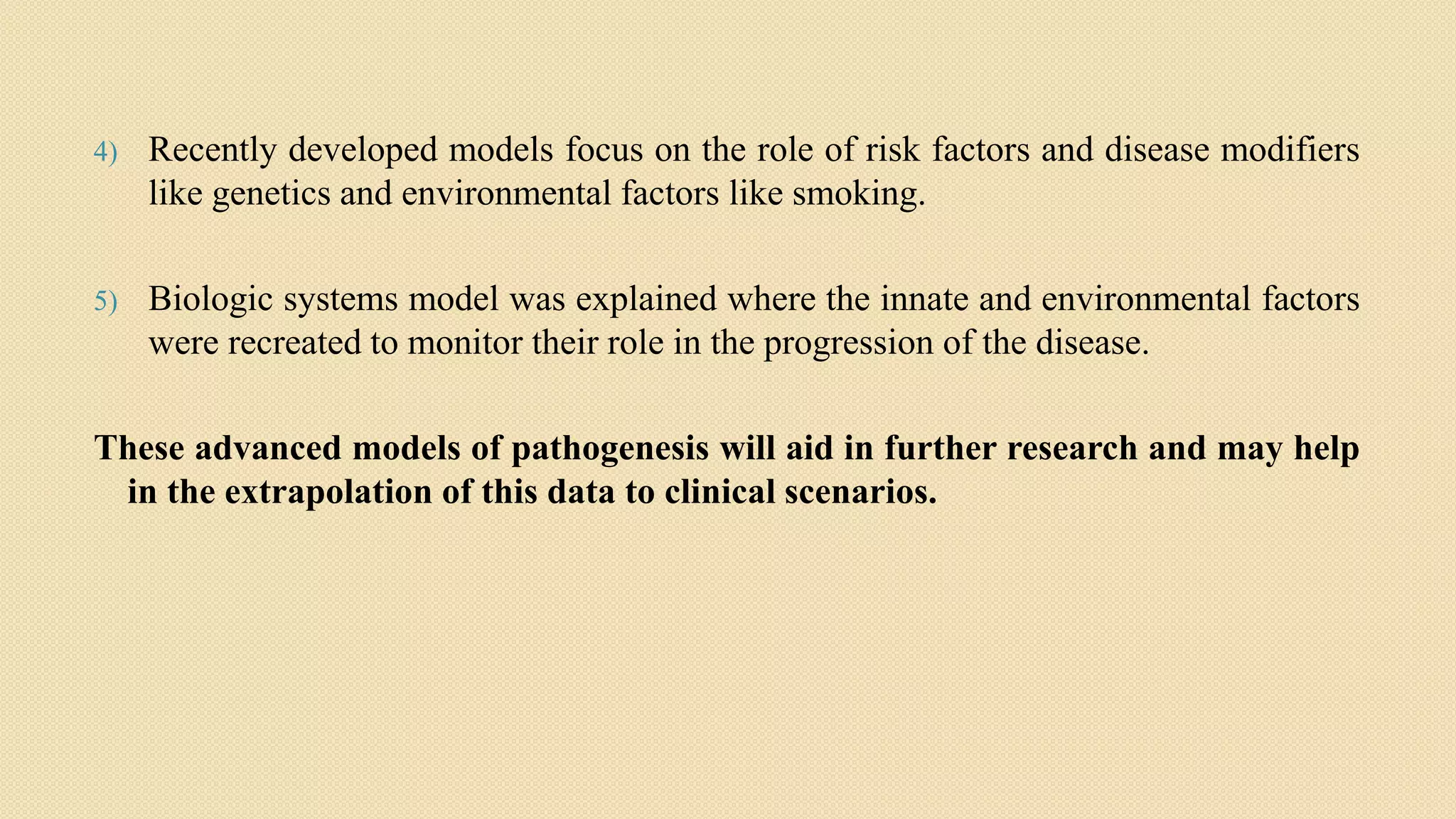 Evolution in the pathogenesis of periodontal disease | PPTX