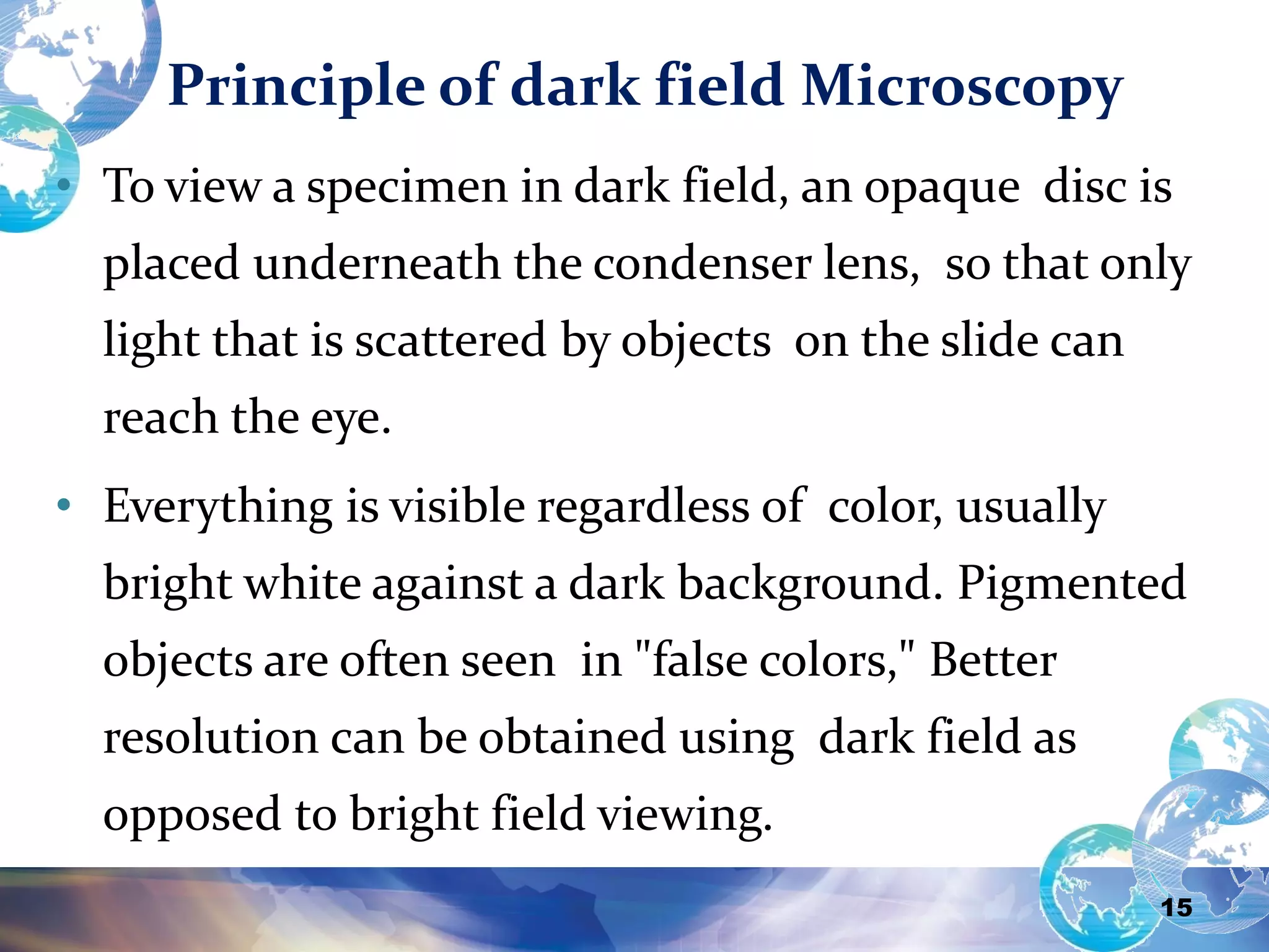 Dark field microscopy | PDF