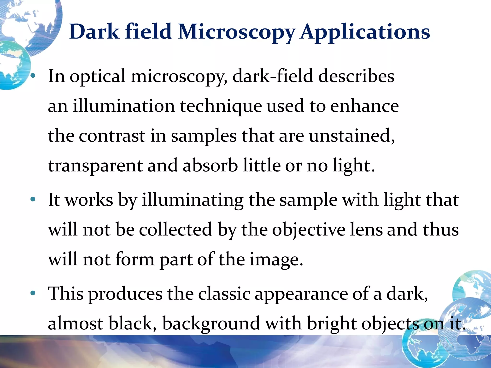 Dark field microscopy | PDF