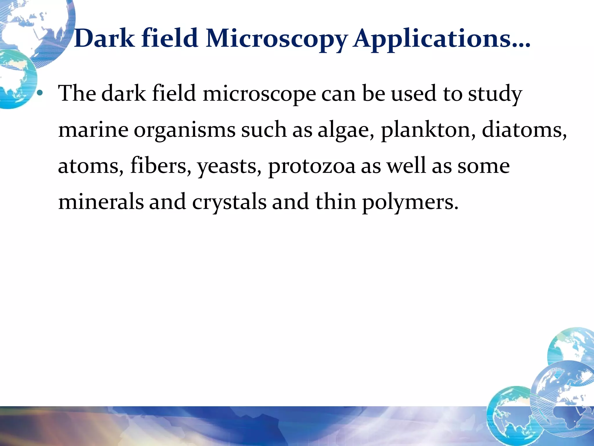 Dark field microscopy | PDF