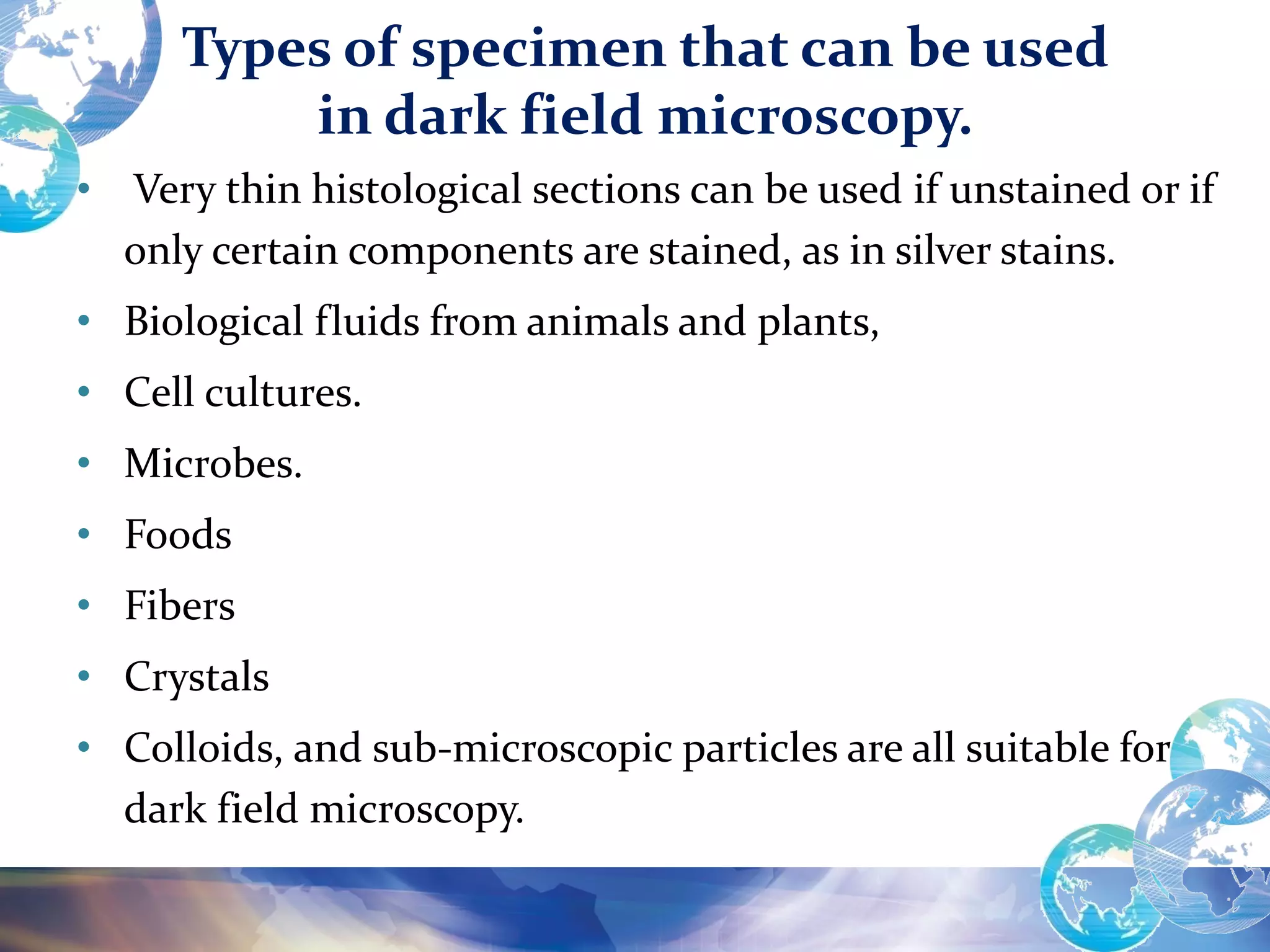 Dark field microscopy | PDF