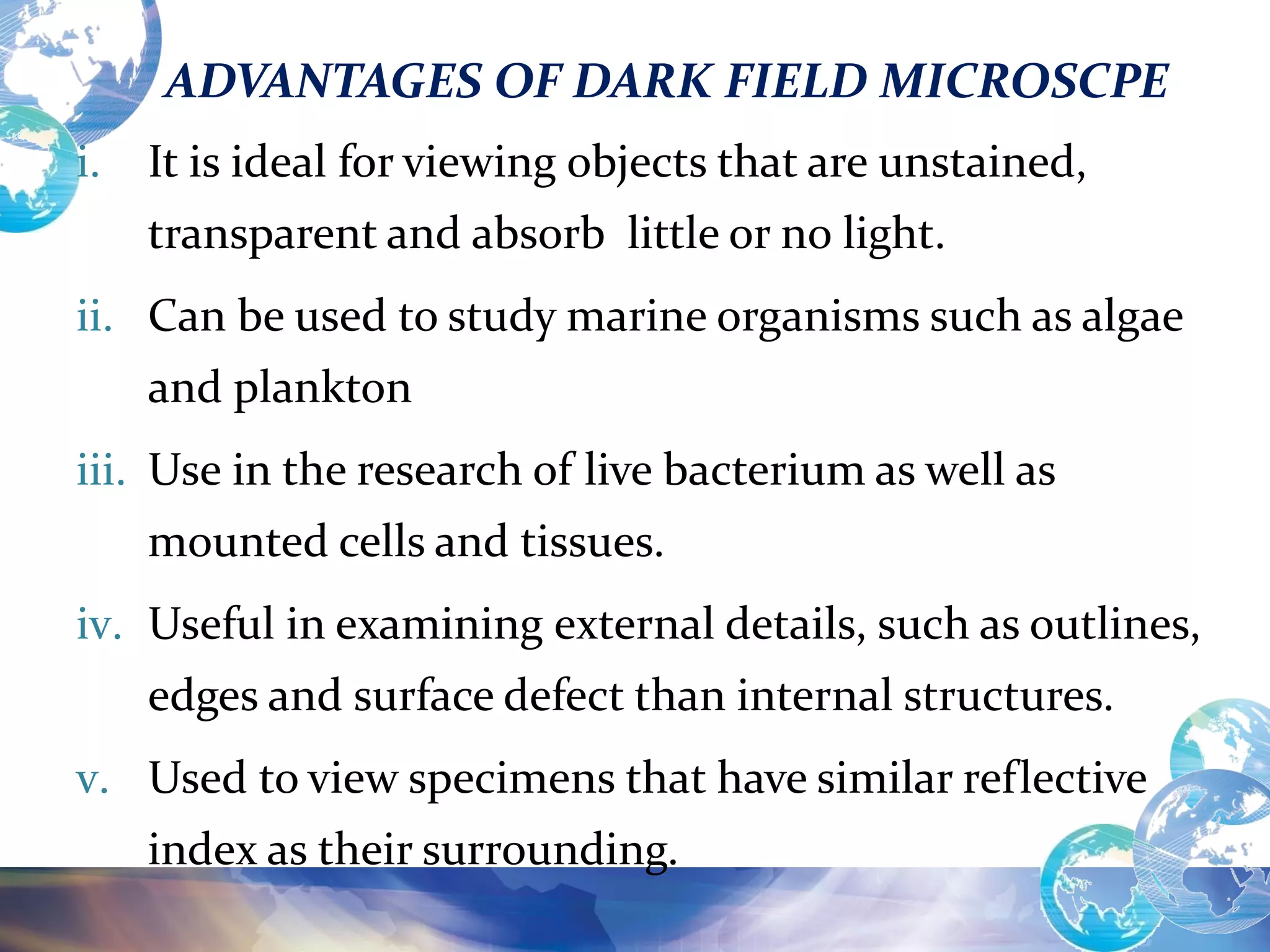 Dark field microscopy | PDF