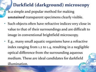 Dark field microscopy | PDF