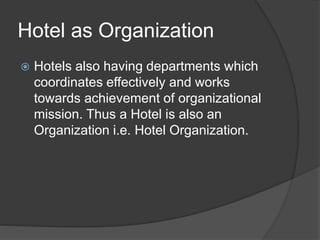 Hotel Organization & Hierarchy | PPTX