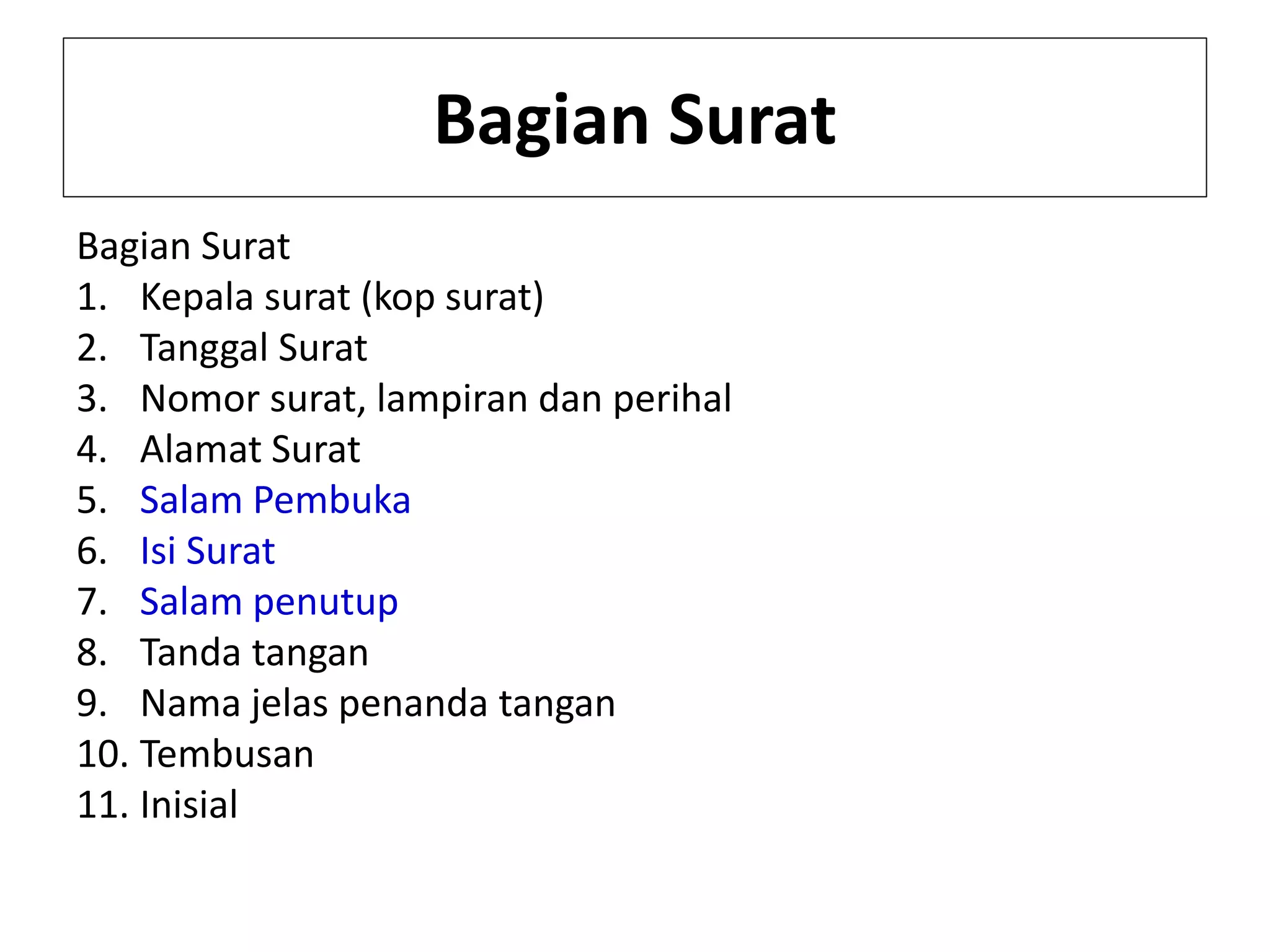 Pengertian, Fungsi dan Bagian-bagian Surat _ Materi "Correspondence ...