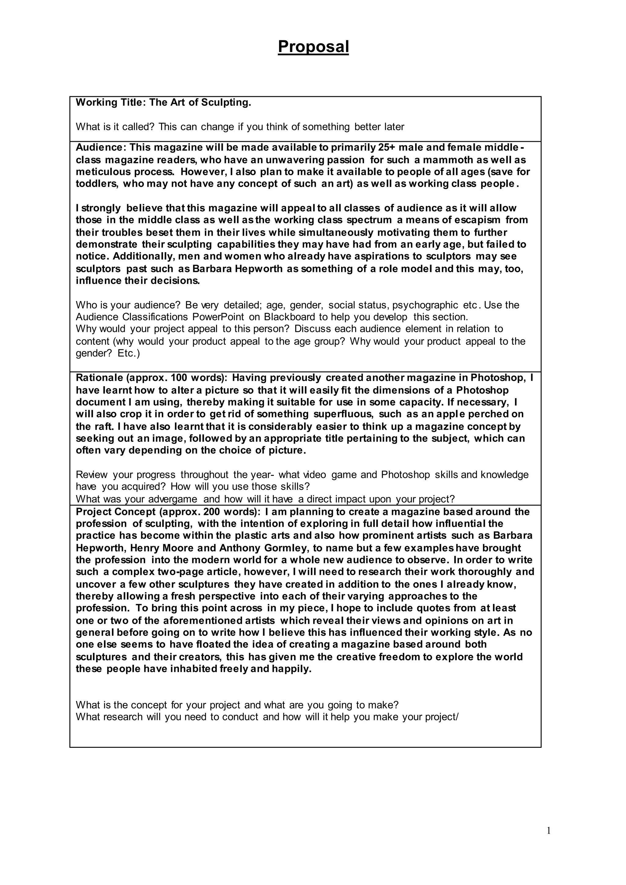 4. Formal Proposal - Print Project | PDF