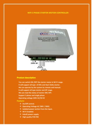 WIFI 3 PHASE STARTER MOTOR REMOTE | PDF