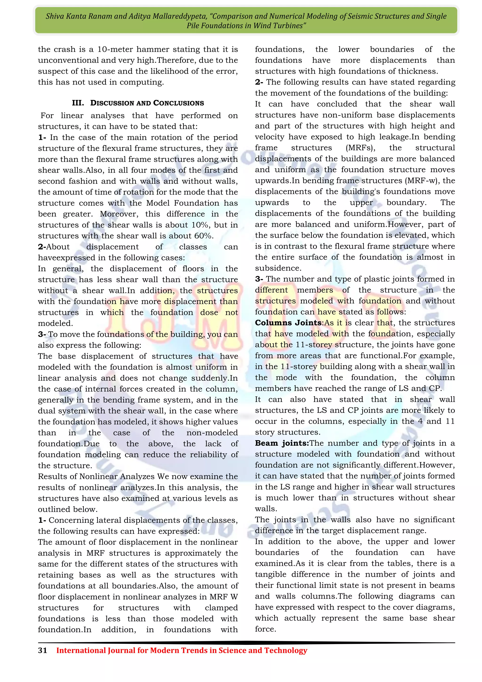 Comparison And Numerical Modeling Of Seismic Structures And Single Pile