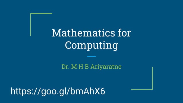 4 Mathematics For Computing Pptx Computing Technology And Computing