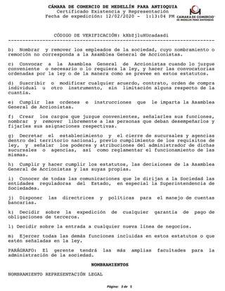 Grupo Jaque Colombia Company Certificate | PDF