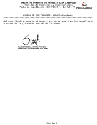 Grupo Jaque Colombia Company Certificate | PDF