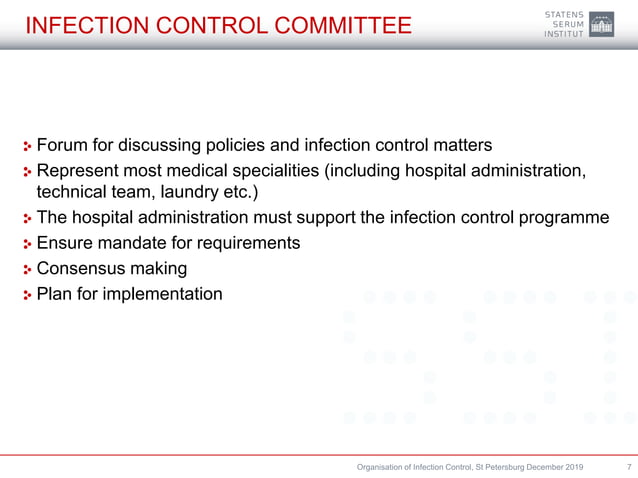 The organisation of infection control | PPT