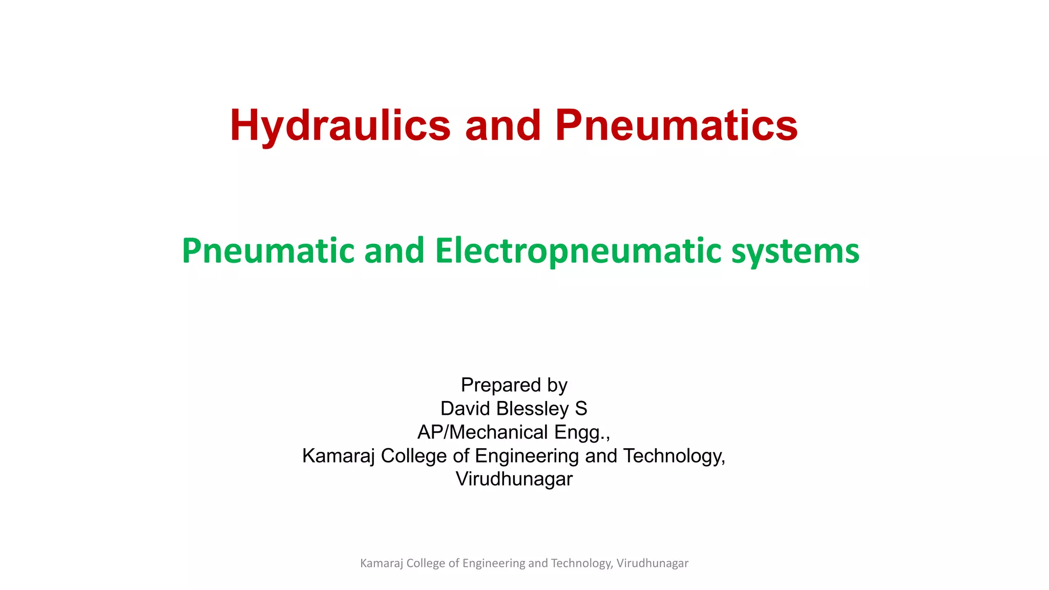 4.pneumatic and electropneumatic systems | PDF