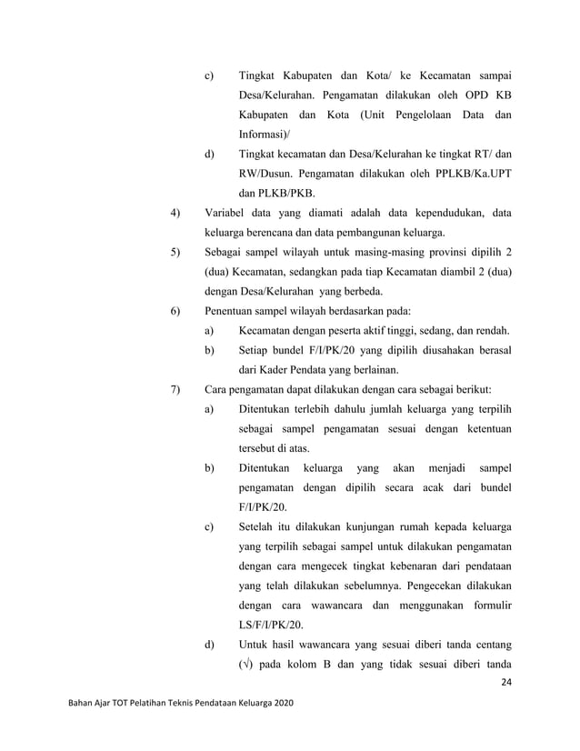 4. bahan ajar pelatihan teknis - mekanisme dan tata cara pk 2020 | PDF