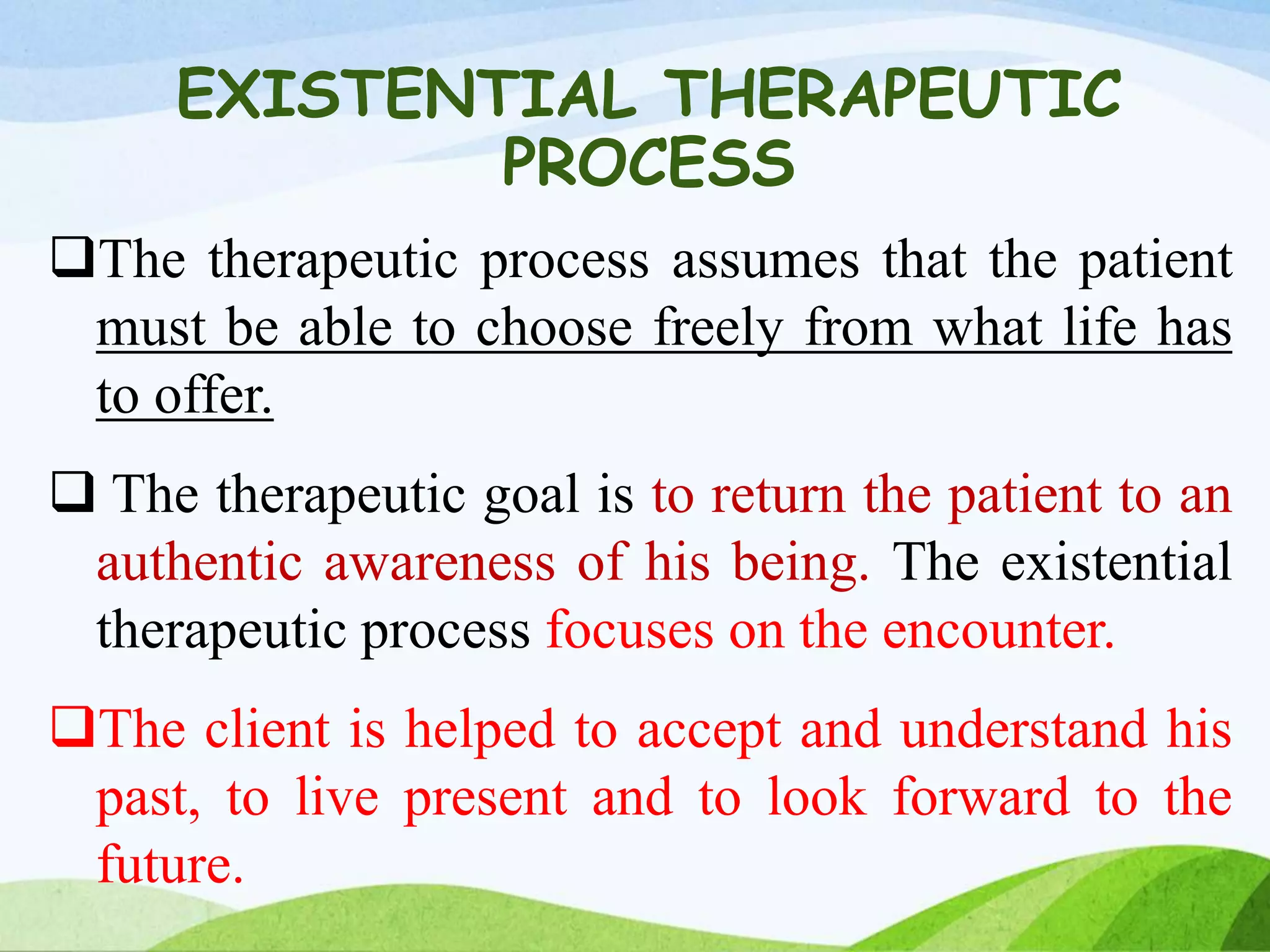 Existential & psychoanalytical model | PPTX