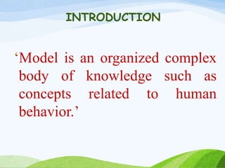 Existential & psychoanalytical model | PPTX