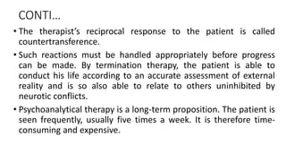 Psychoanalytical therapy | PPTX