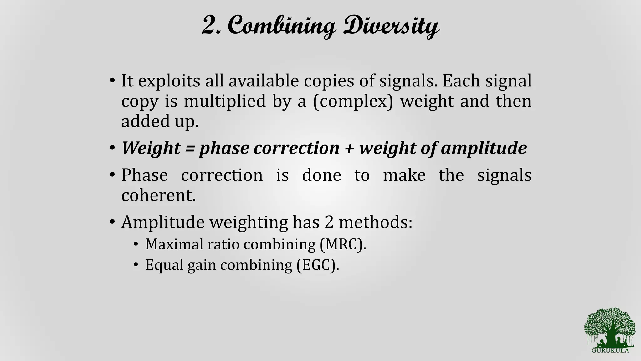 4.4 diversity combining techniques | PDF