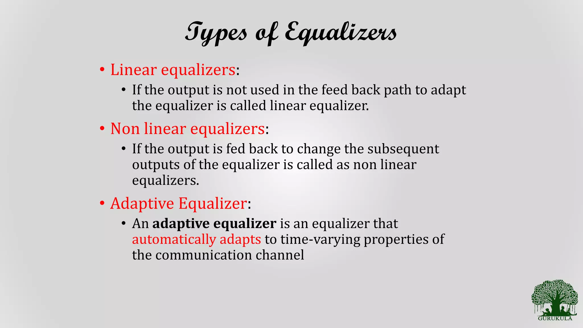 4.5 equalizers and its types | PDF