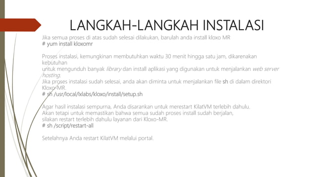 4. langkah langkah install kloxo | PPT