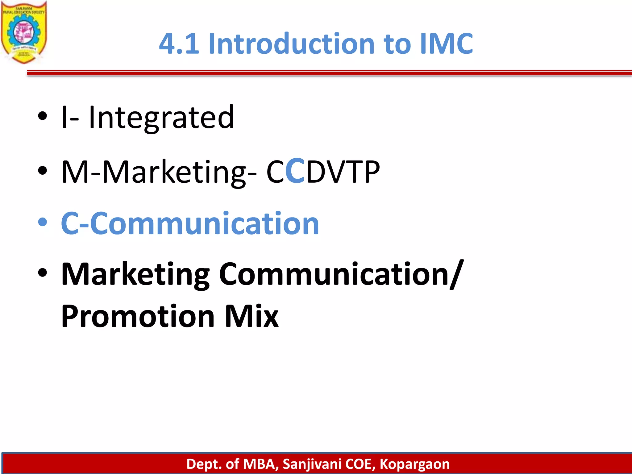 imc, Integrated Marketing Communication, Promotion Mix | PPTX