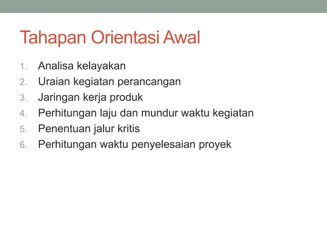 ORIENTASI AWAL / ORIENTASI PRODUK | PPT