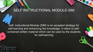 methods of teaching part-6 Self instructional module-sim, simulation ...