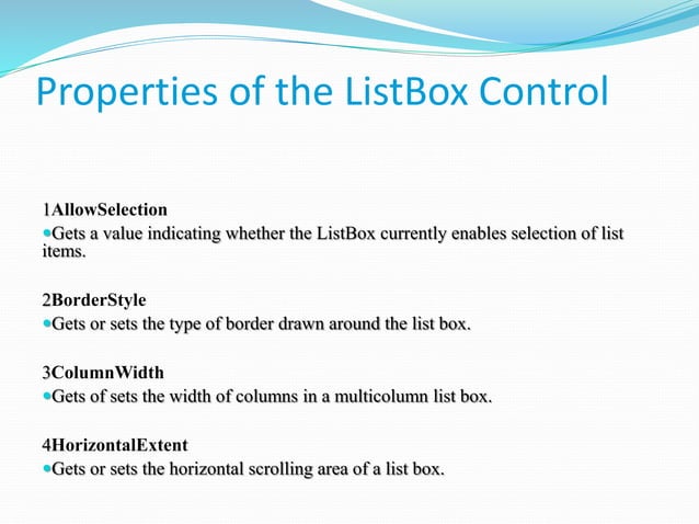 4. listbox | PPTX | Computing | Technology & Computing