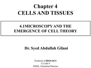 4.1.1 microscopy - Class 9 - Textbook of Biology - FBISE Islamabad | PPTX
