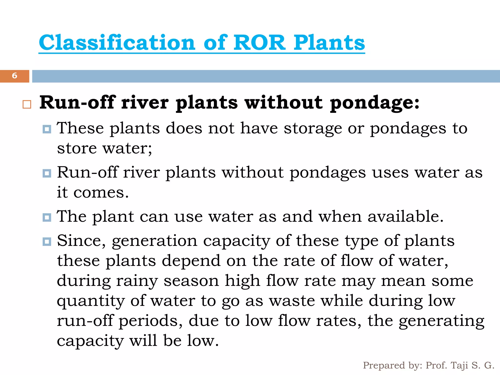 Run of River and Pumped Storage Plants | PDF