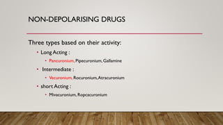 4.3 neuromuscular blocking agents and Myasthenia Gravis drugs | PDF