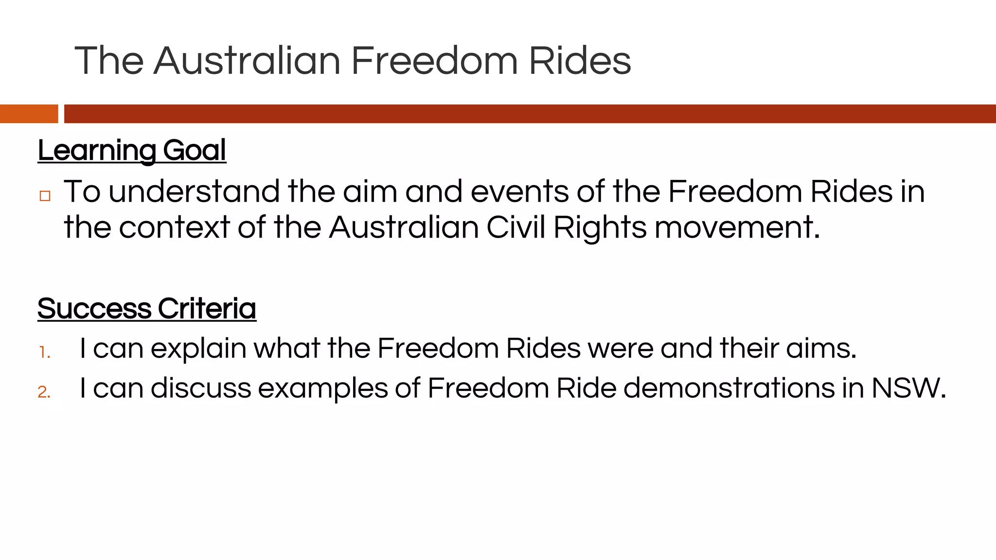 4.2 lesson australian freedom rides - THOP | PPTX
