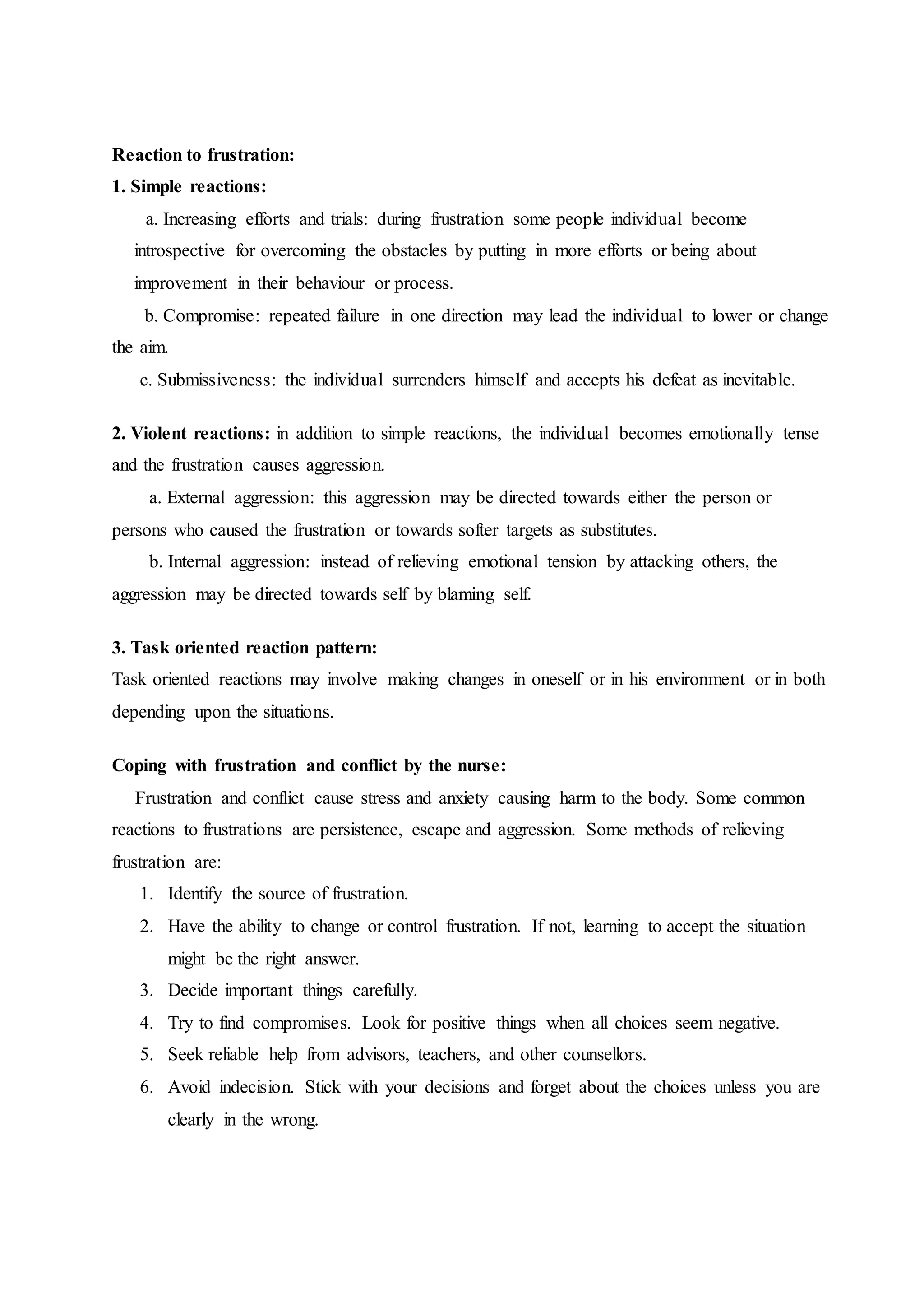 frustration and conflict | DOCX