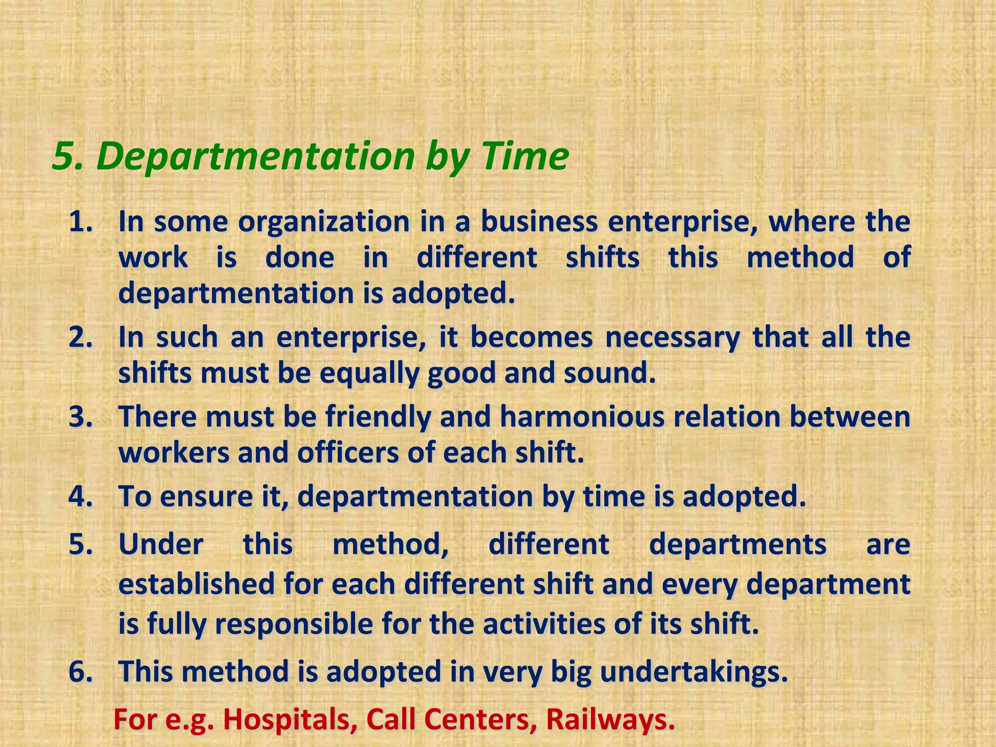 Organizing and Departmentalization | PPT