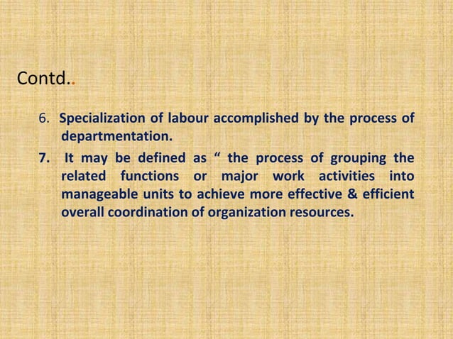 Organizing and Departmentalization | PPT