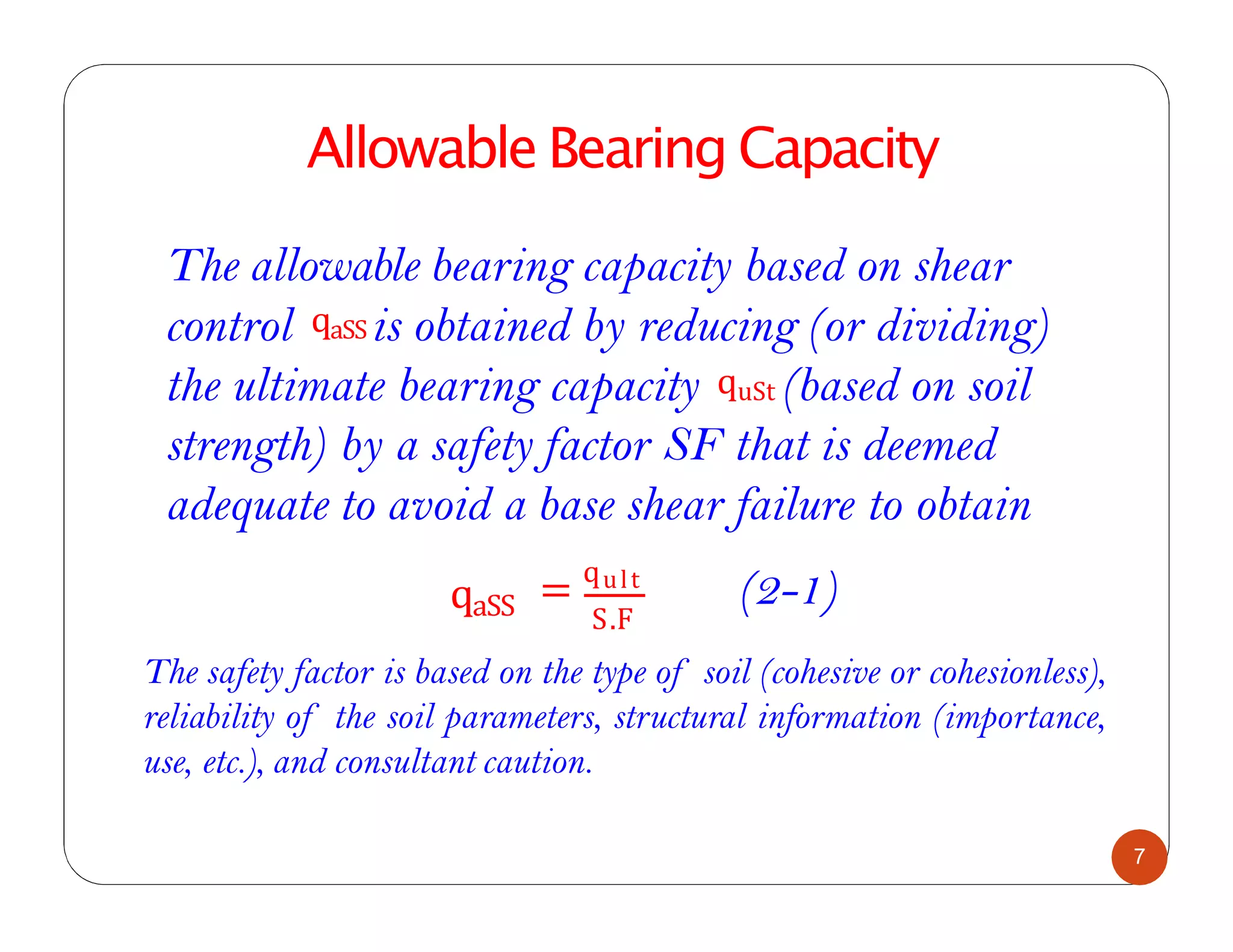 4.0 bearing capacity shallow foundations | PDF
