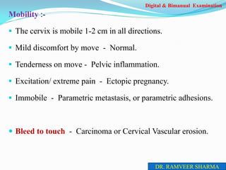 Gynaecological Case Taking, Bimanual examination, Vaginal Digital ...