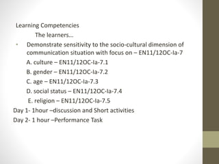 4. sensitivity to cultural dimension of communication | PPTX