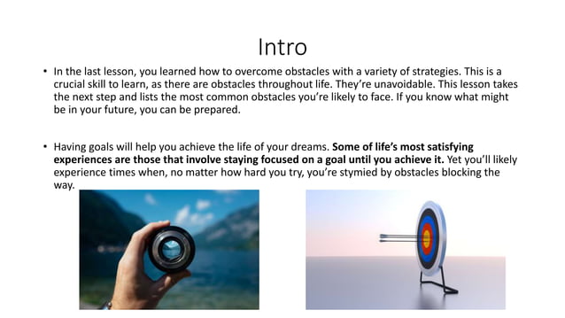 7 common obstacles to your goals and how to navigate them | PPT