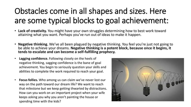 7 common obstacles to your goals and how to navigate them | PPT