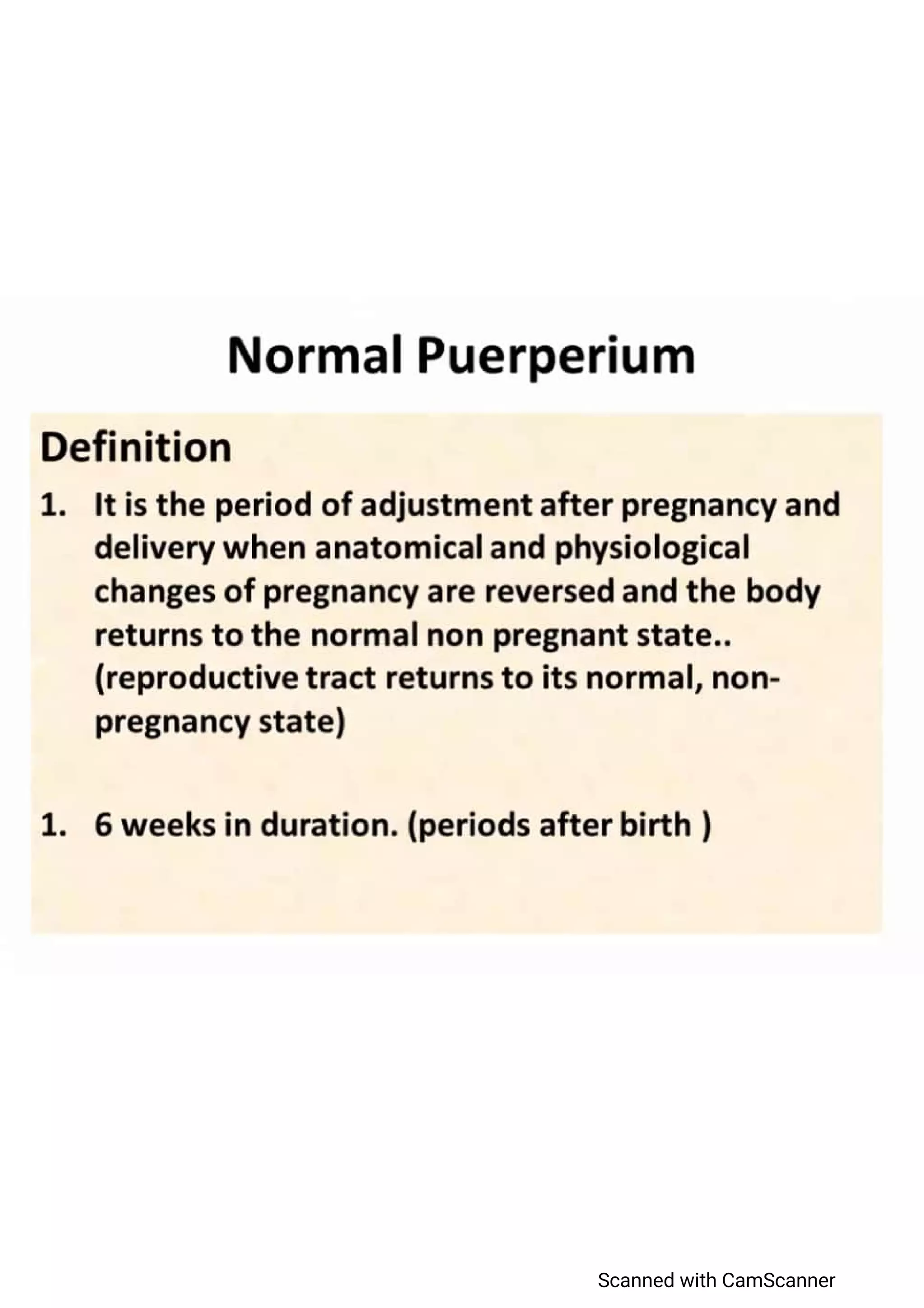 Normal Puerperium | PDF