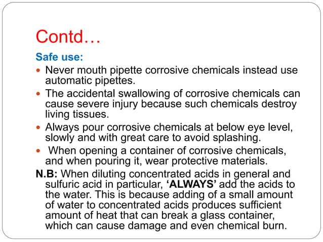 Safe Use and Storage of Chemicals and Reagents | PPT
