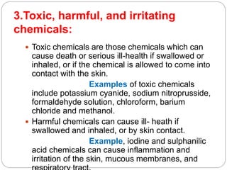 Safe Use and Storage of Chemicals and Reagents | PPT