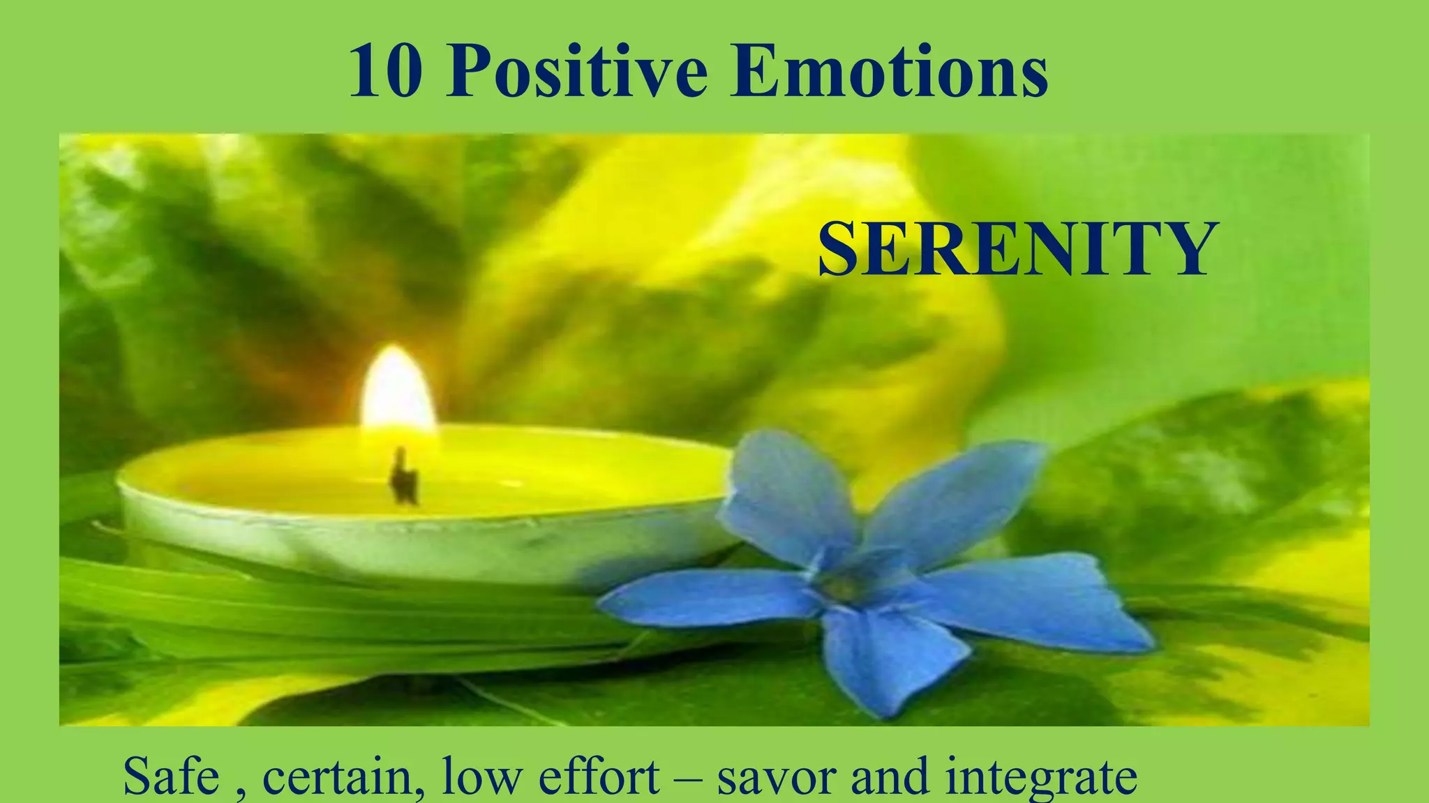 Positive emotion in Positive Psychology | PPTX