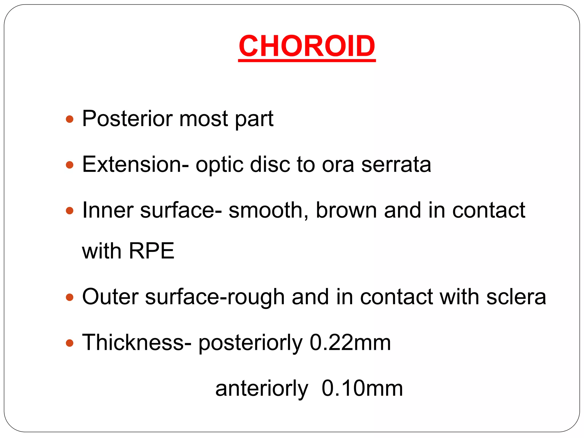 Anatomy of uvea tract(iris, ciliary body and choroid) | PPTX