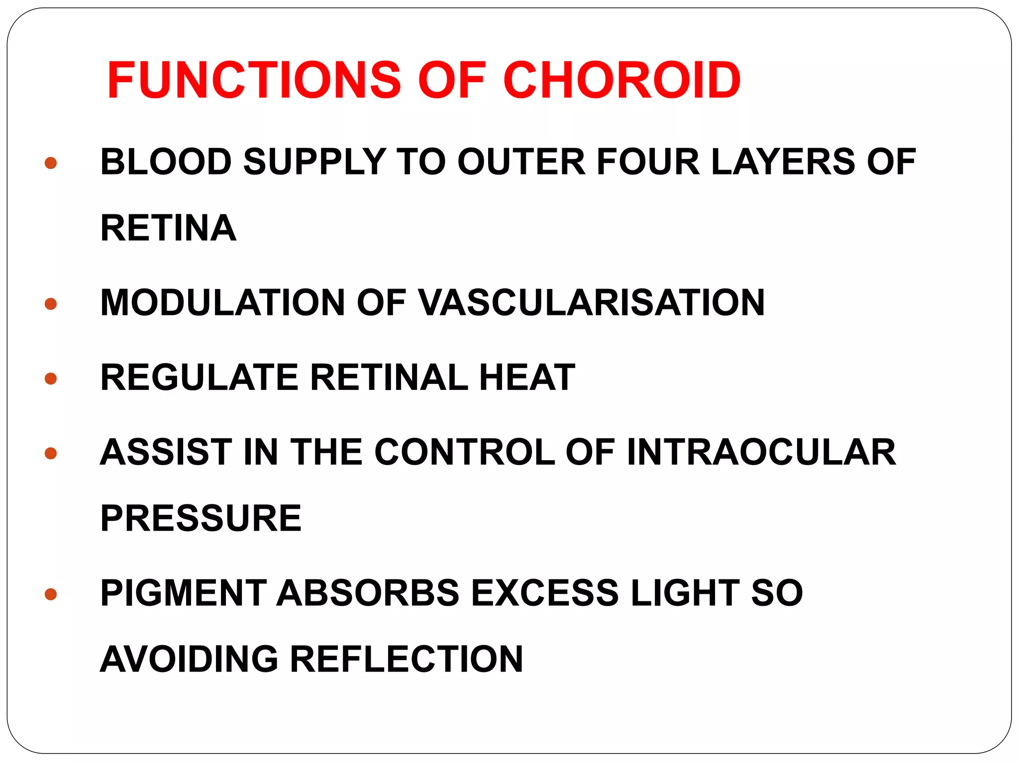 Anatomy of uvea tract(iris, ciliary body and choroid) | PPTX